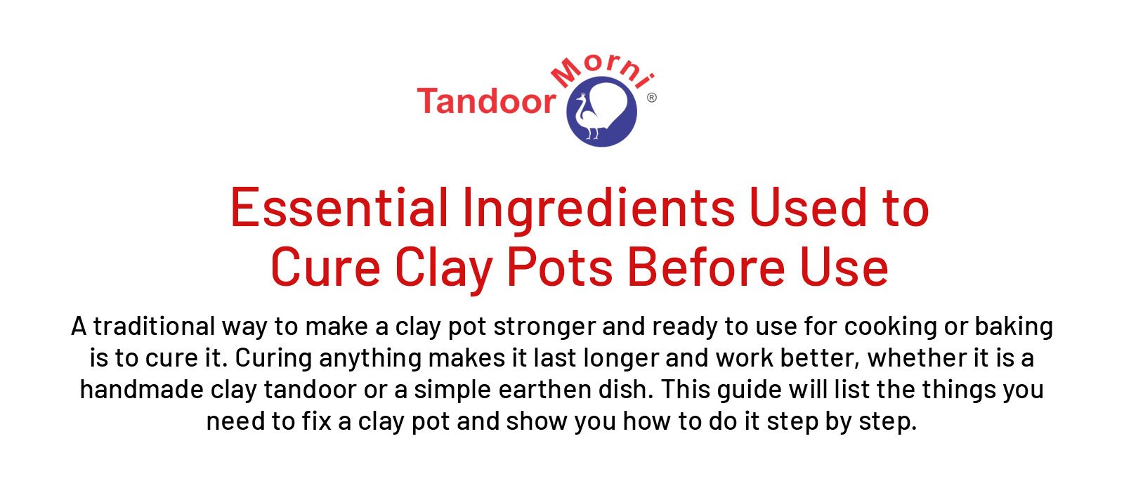 Essential Ingredients Used to Cure Clay Pots Before Use